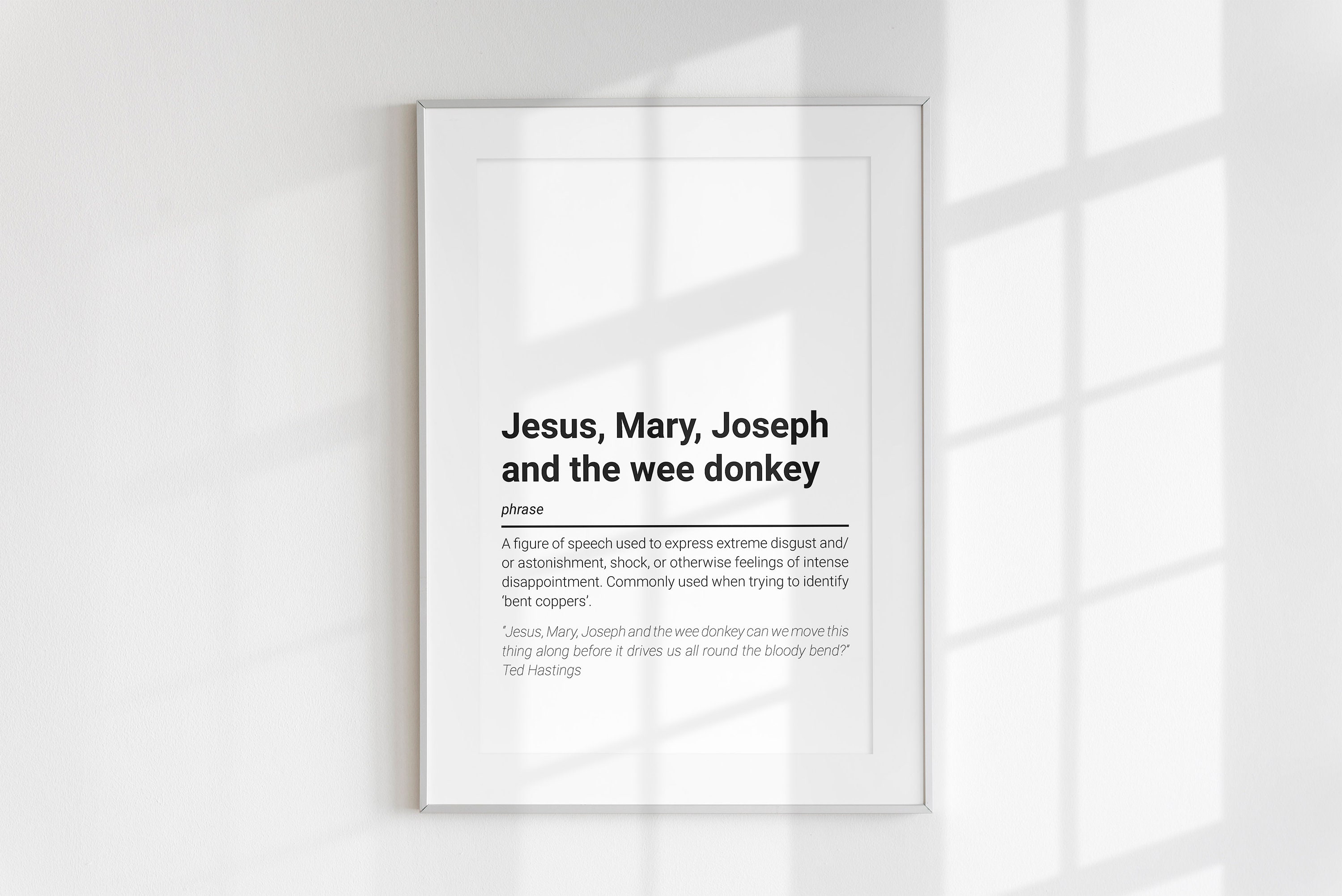 Jesus Mary Joseph and the Wee Donkey Definition Print / Wall - Etsy