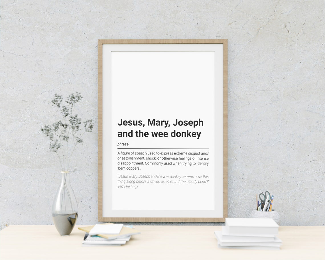 Jesus, Mary, Joseph and the Wee Donkey Definition Print / Wall Art ...