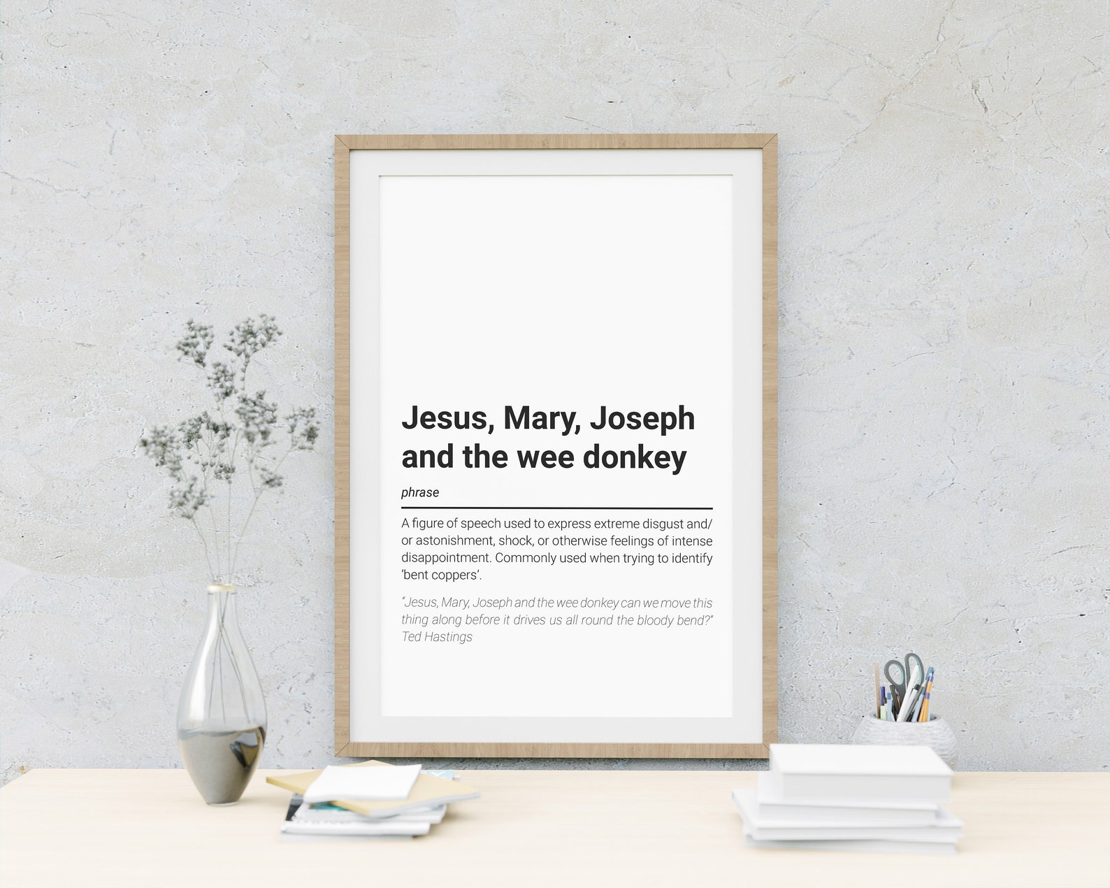 Jesus, Mary, Joseph and the Wee Donkey Definition Print / Wall Art ...