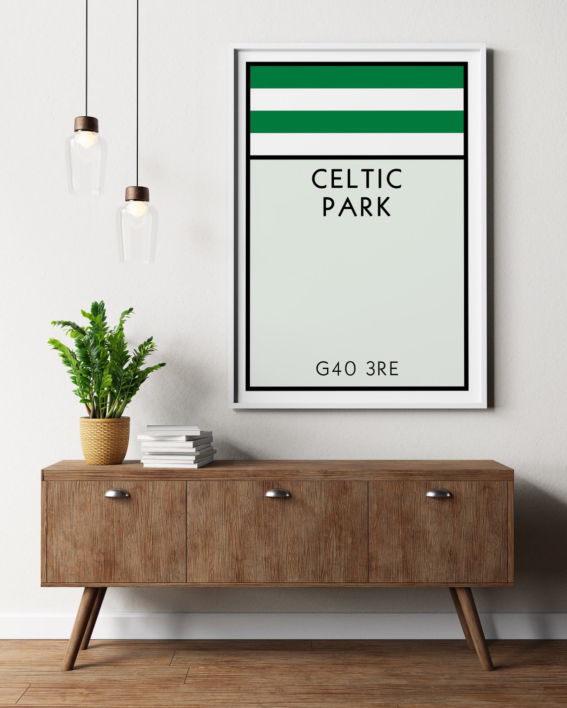 Celtic Monopoly Wall Art / Celtic Park Art Print / Celtic FC Poster ...