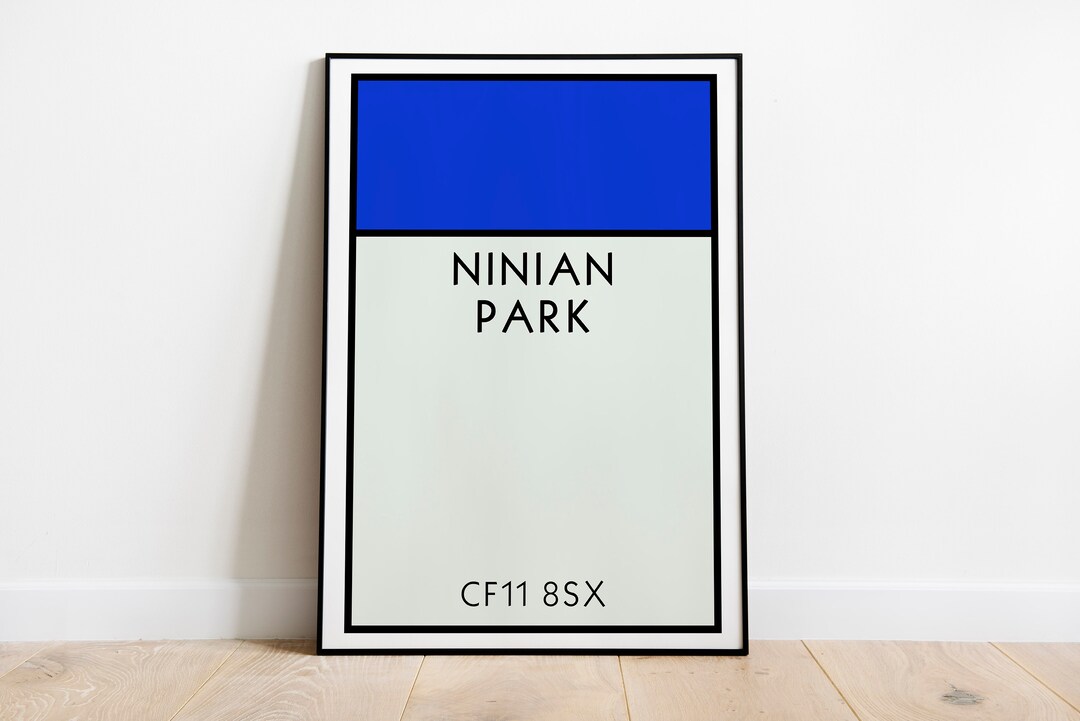 Cardiff City Monopoly Wall Art / Ninian Park Art Print / Cardiff City ...