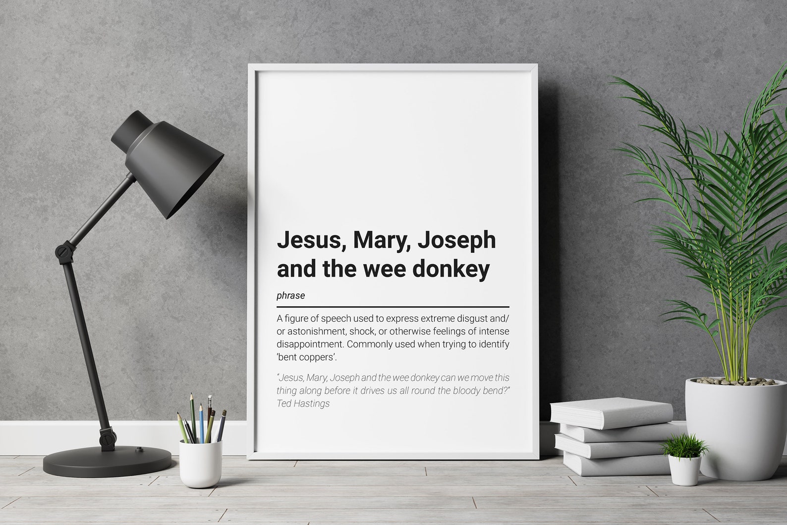 Jesus, Mary, Joseph and the Wee Donkey Definition Print / Wall Art ...