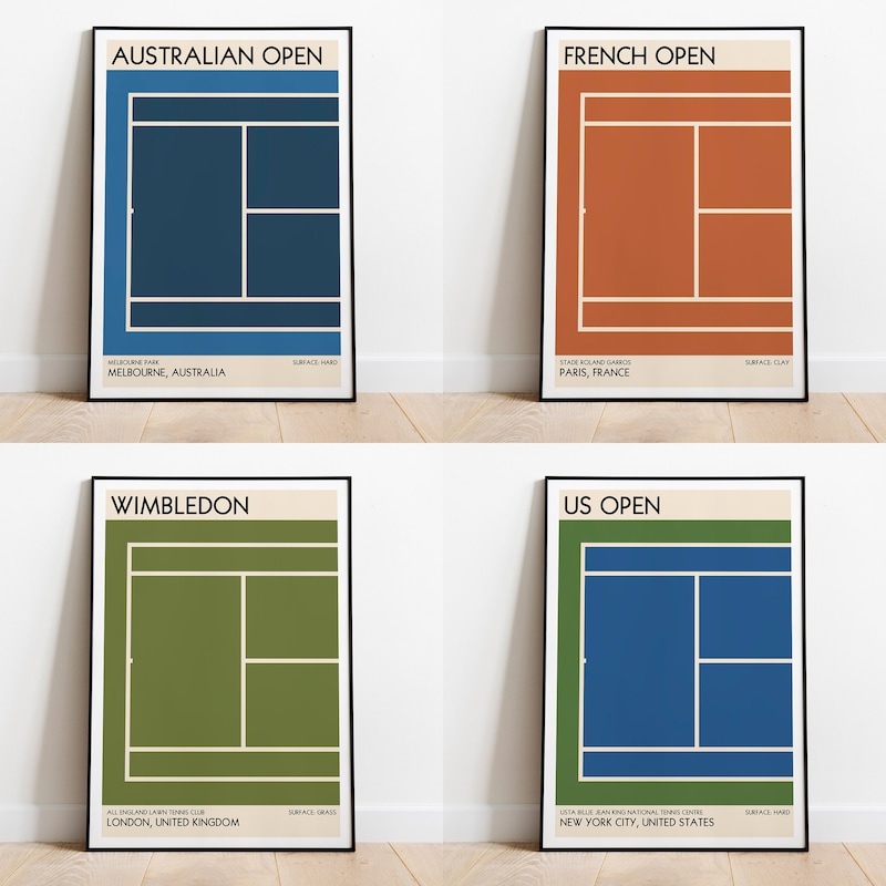 Graphic Tennis Poster Print - Etsy UK