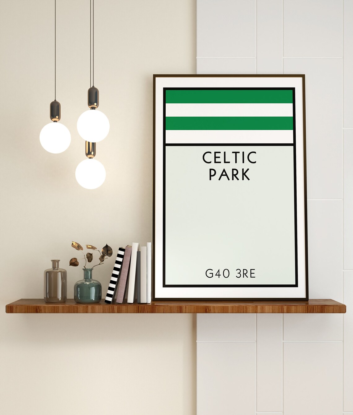 Celtic Monopoly Wall Art / Celtic Park Art Print / Celtic FC Poster ...