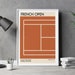 French Open Art Print / French Tennis Art Print / Tennis Poster / Grand ...