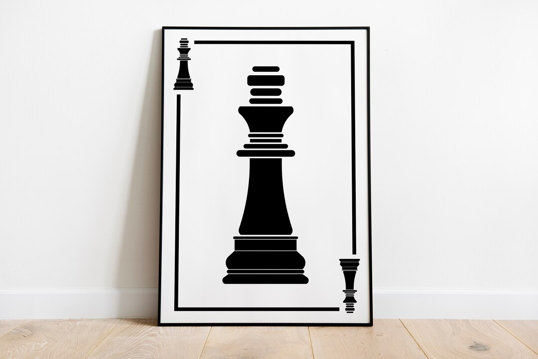 Chess King Wall Art / Chess Piece Poster /unique Gift for Chess ...