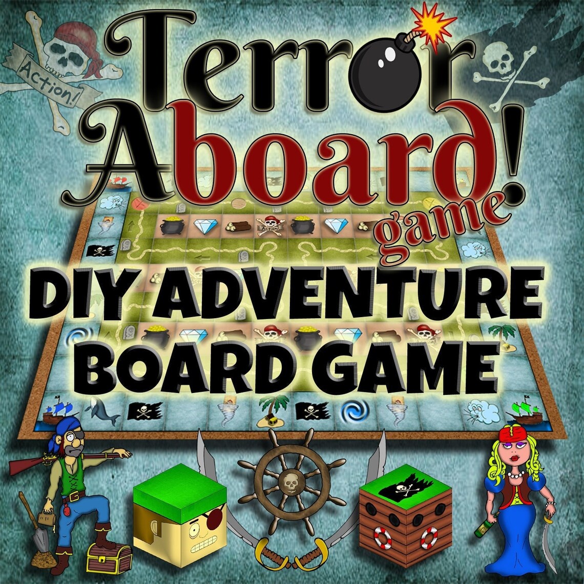 Terror Aboard!game - Printable Game Kit - DIY Board Game | DIY ...
