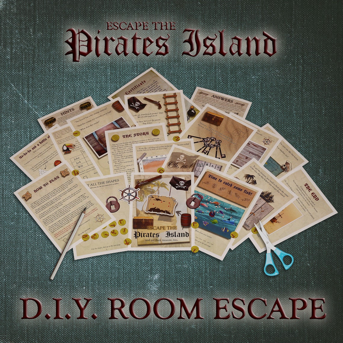 Pirate Island Escape Room Kit: Printable DIY Adventure (PDF) - Etsy