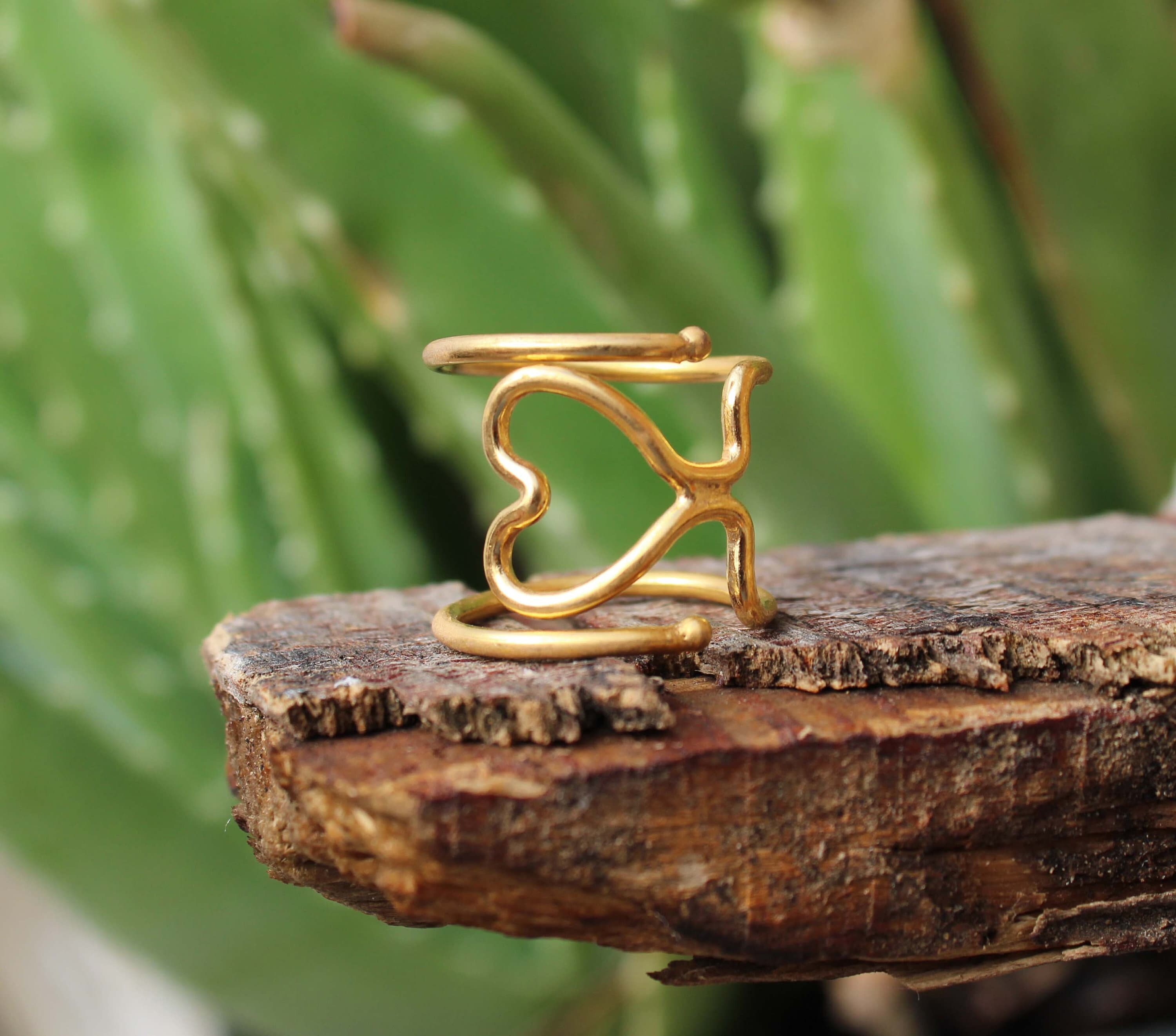 Couple Heart Shape Arthritis Ring Finger Knuckle Ring Gold - Etsy