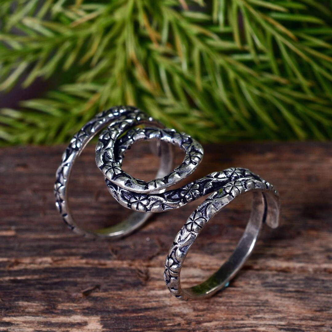 Finger Joint Ring Adjustable Arthritis Ring, 925 Sterling Silver ...