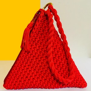 Crochet Bag Triangle Crochet Purse Ladies Crochet Triangle - Etsy
