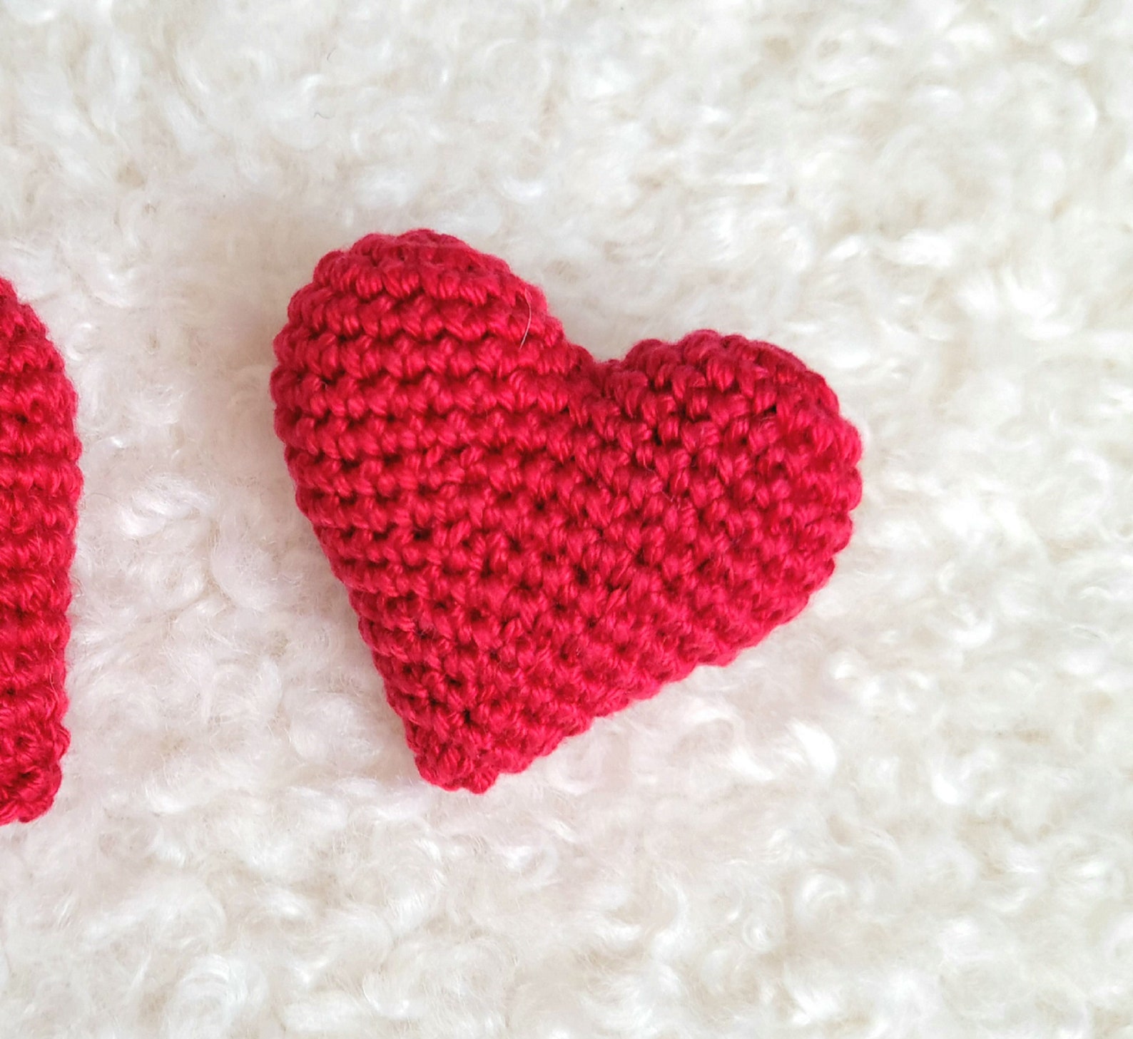 Crochet Heart Brooch: Red Cotton Pin, Valentine's Gift - Etsy