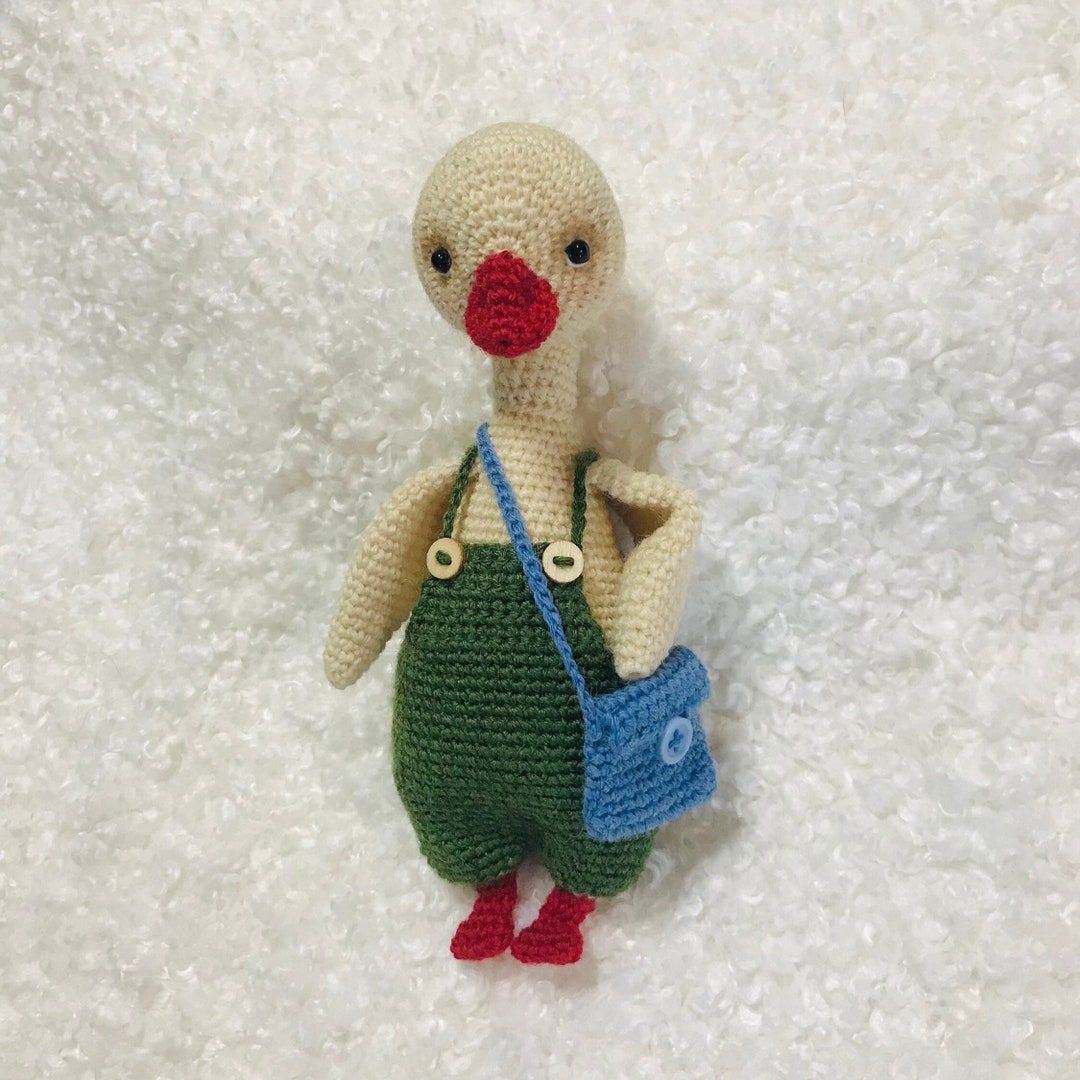 Goose Crochet Toy Amigurumi Doll Play Set Handmade Stuffed Animal ...