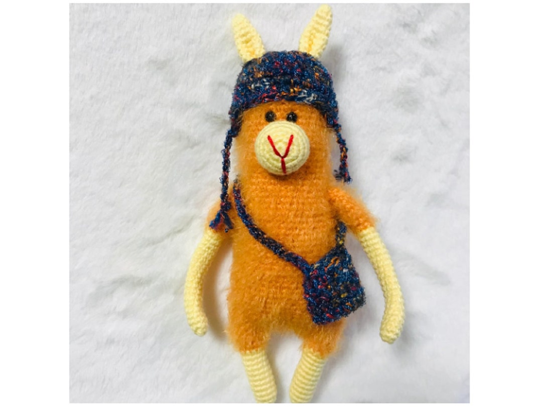 Amigurumi Llama Soft Toy Alpaca Crochet Stuffed Animal Cuddly Doll for ...