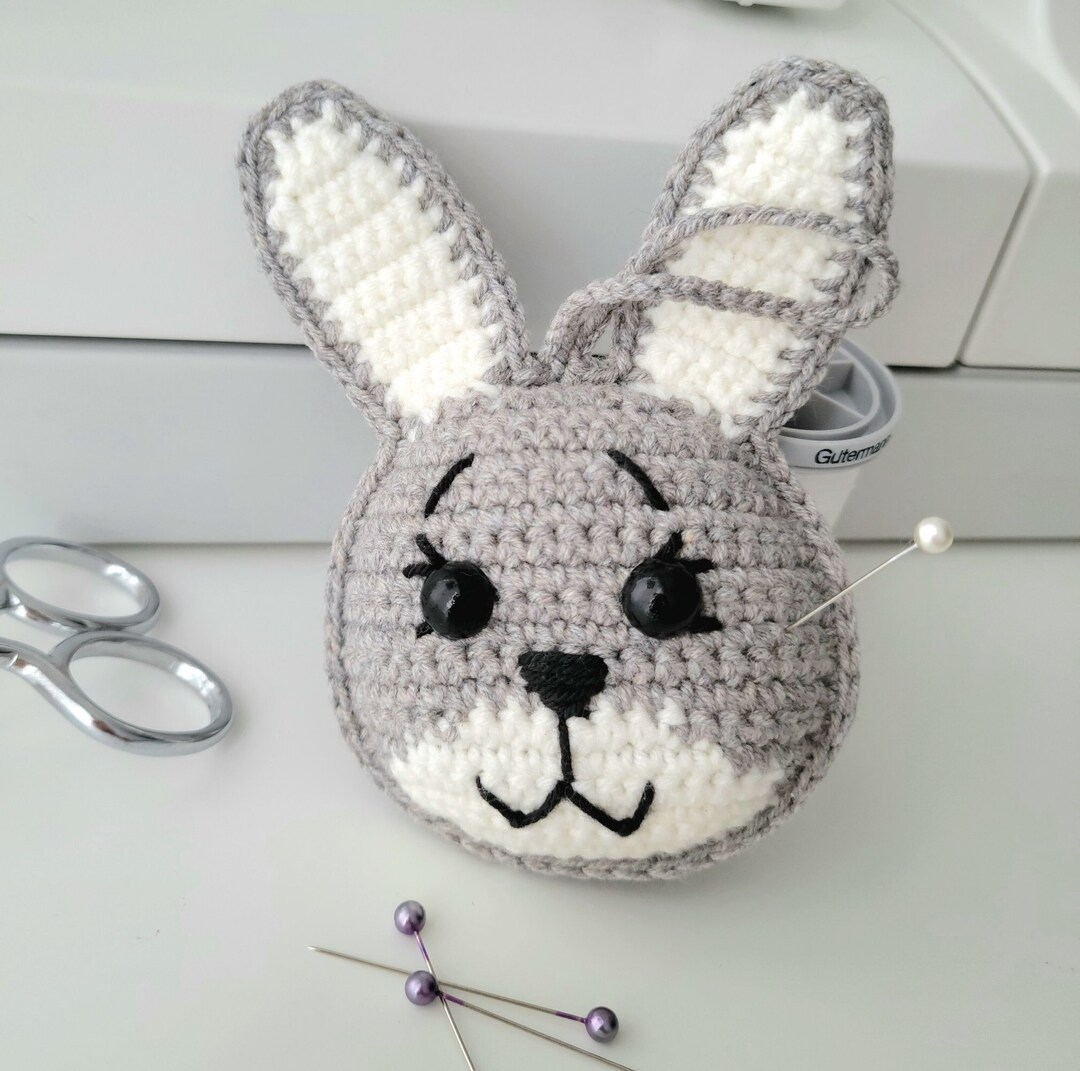 Bunny Pin Cushion Valentine’s Day Gift Amigurumi Crochet Rabbit ...
