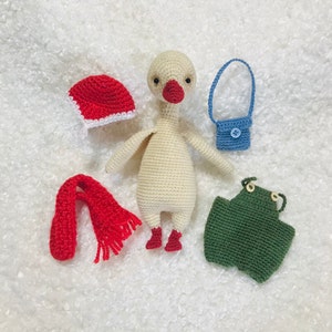 Goose Crochet Toy Amigurumi Doll Play Set Handmade Stuffed Animal ...