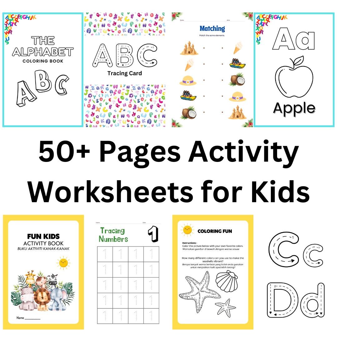 Kids Activity E-book Coloring E-book Activity Pack for Kids Creative ...