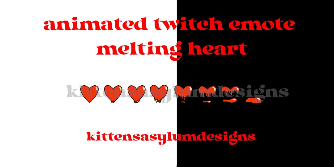 Twitch Animated Emote Melting Heart - Etsy