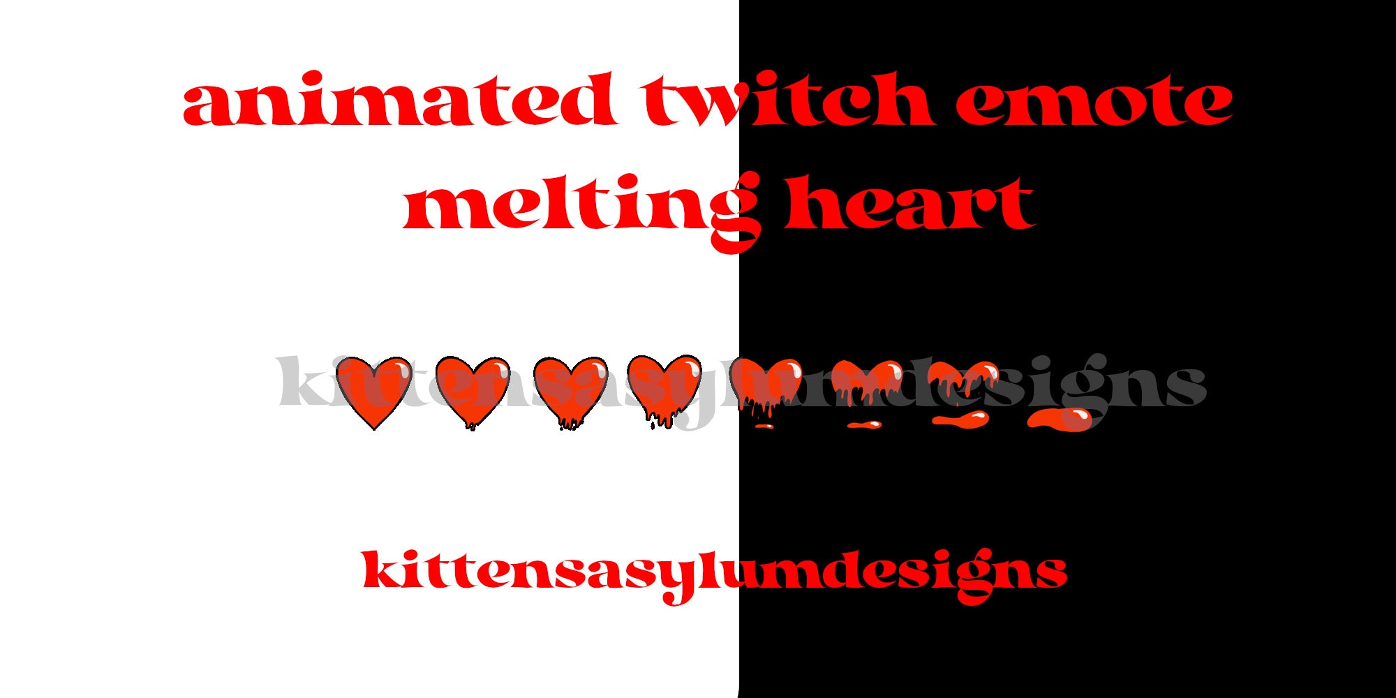 Twitch Animated Emote Melting Heart - Etsy