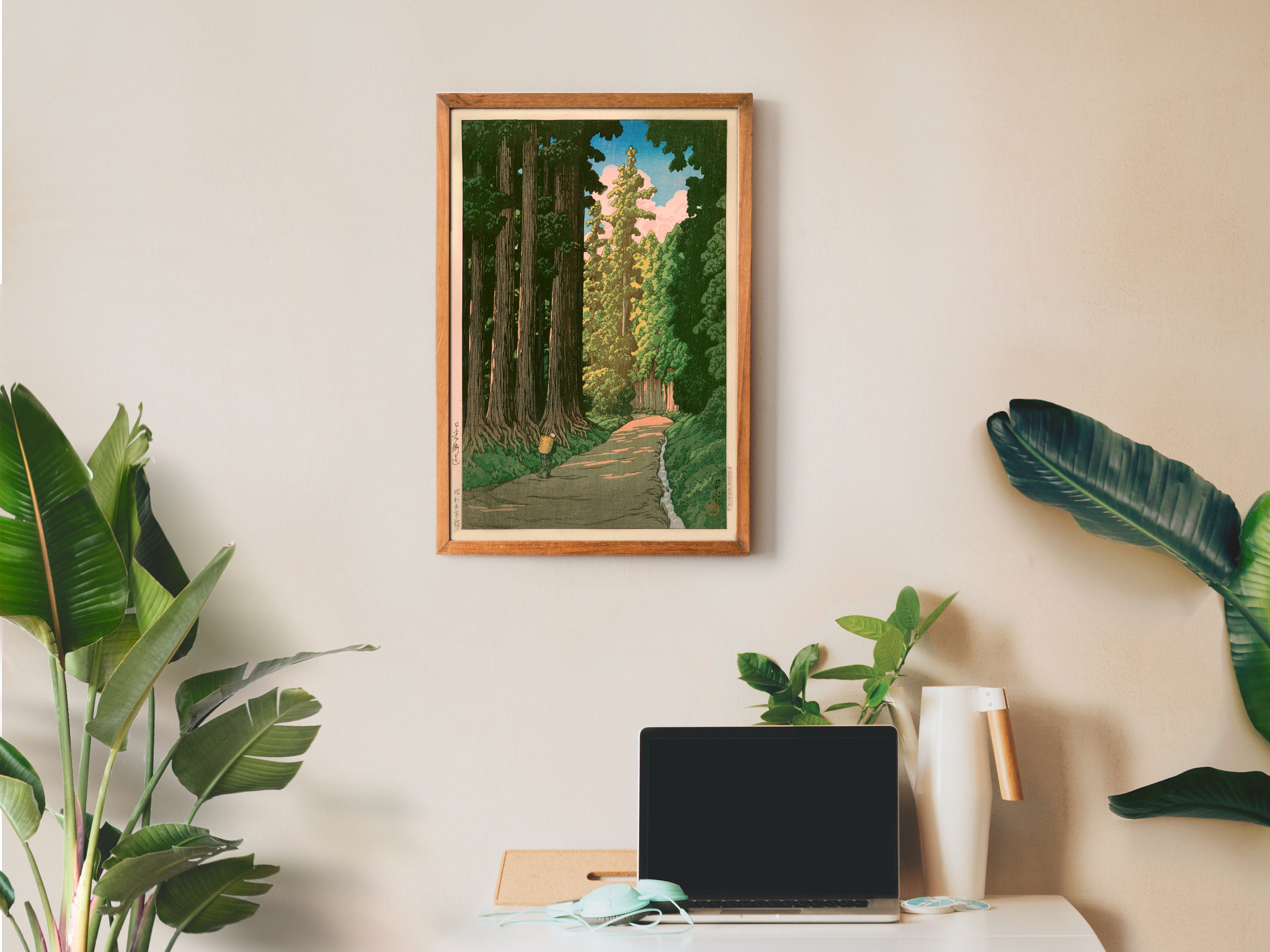 Shin Hanga Road to Nikko nikko Kaido Japanese Woodblock Print by Kawase ...