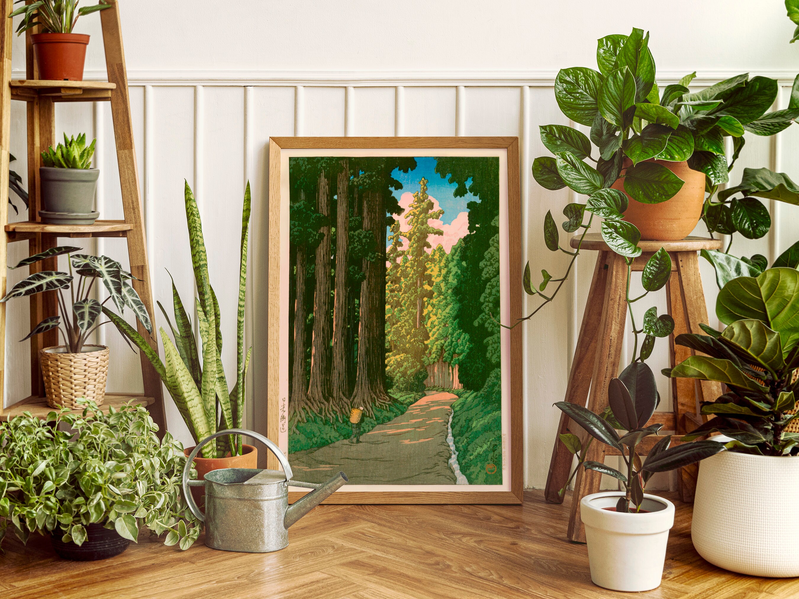 Shin Hanga Road to Nikko nikko Kaido Japanese Woodblock Print by Kawase ...