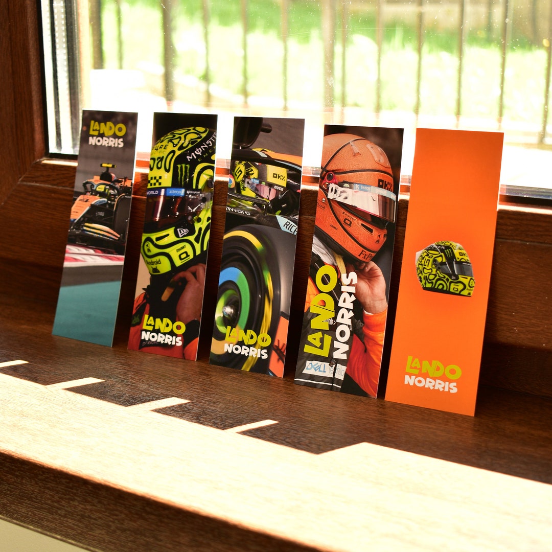 Formula 1 Bookmarks, Lando Norris Bookmarks, F1 Driver Bookmark - Etsy