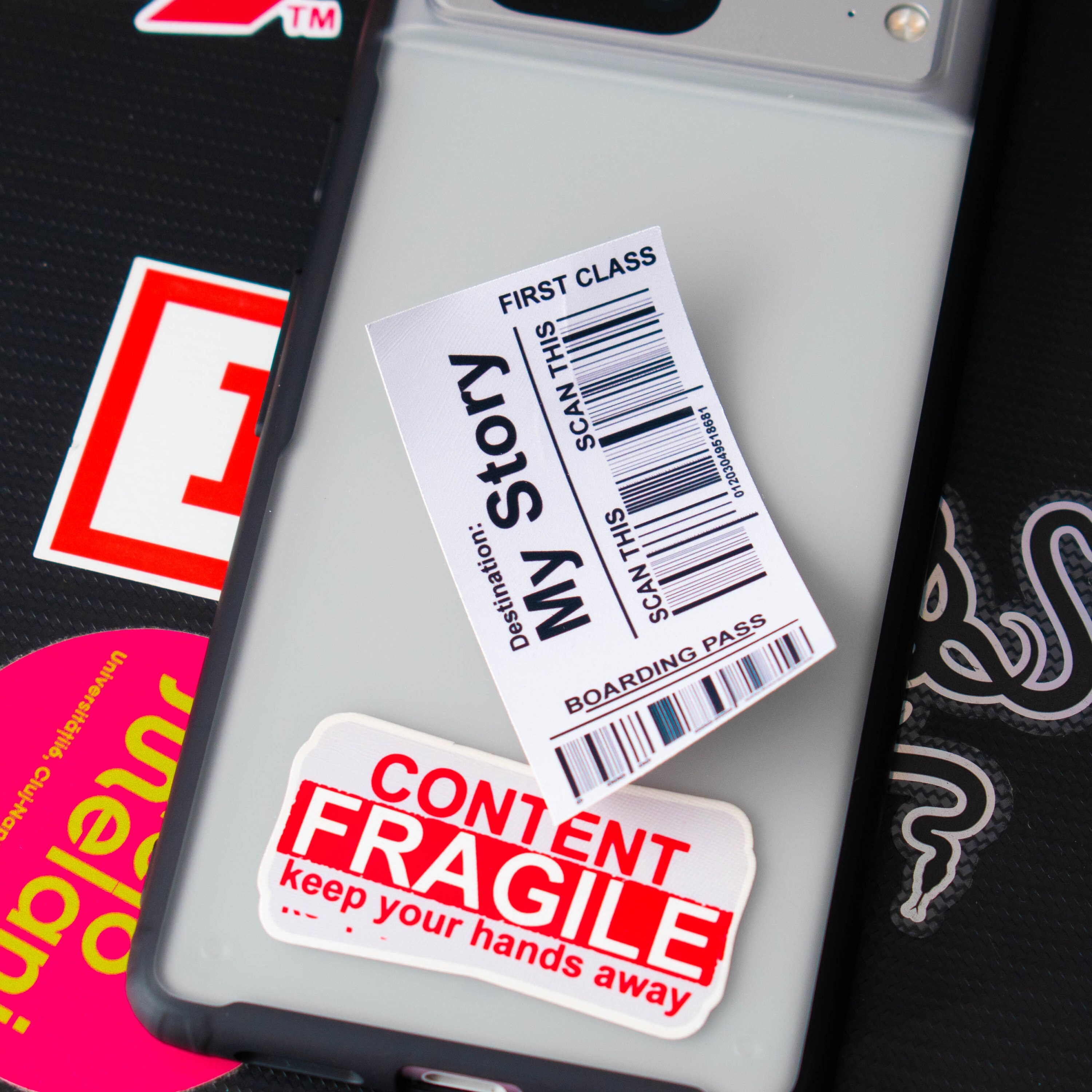 My Story Sticker Boarding Pass Sticker Scan Sticker Vinyl Message ...