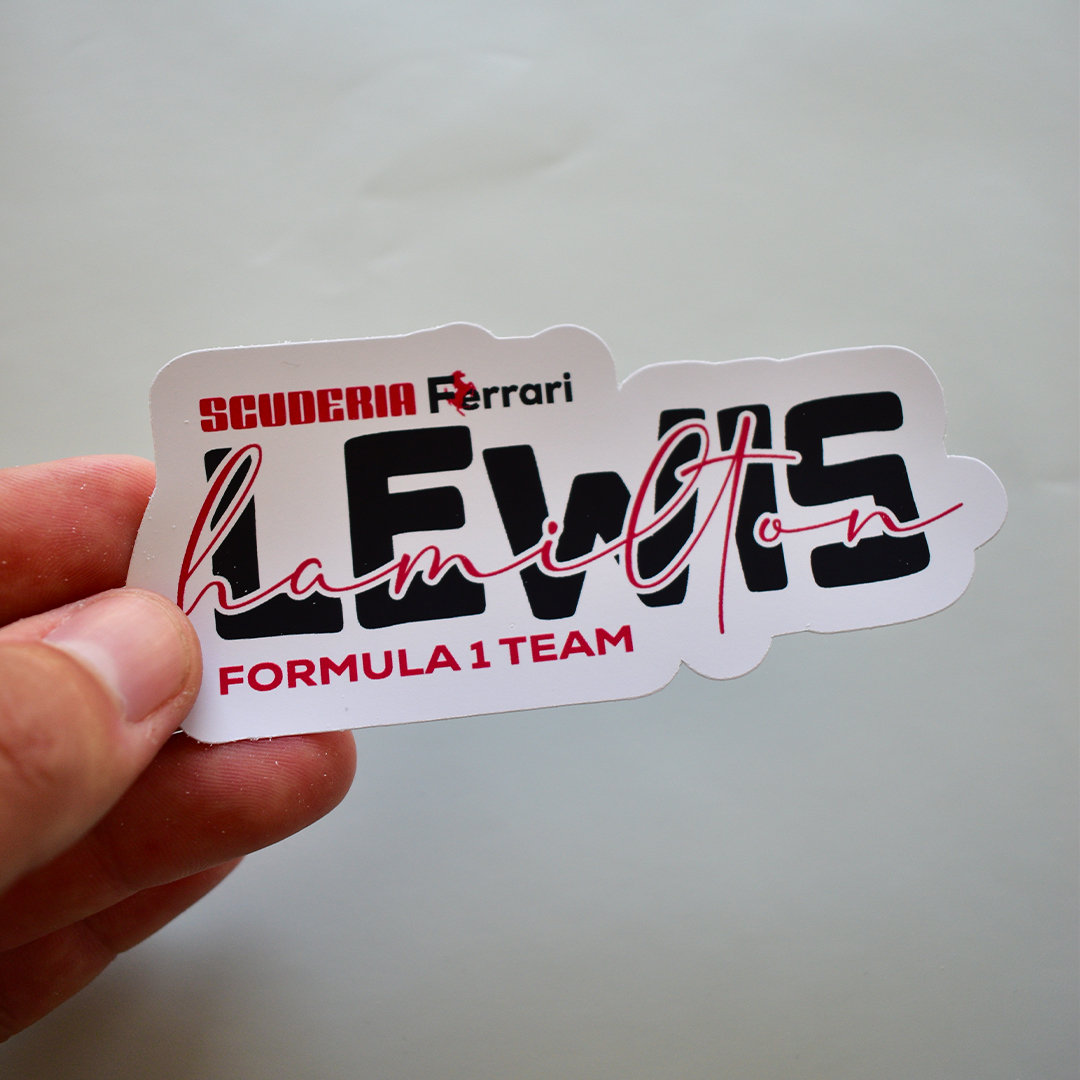 Lewis Hamilton F1 Ferrari Driver Sticker for Notebooks, Water Bottles ...