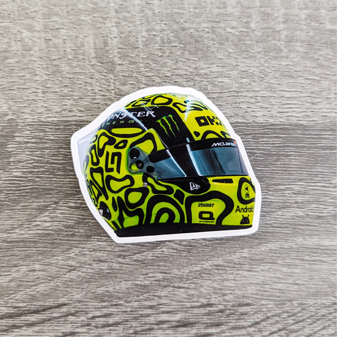 Lando Norris Mini Helmet Formula One Sticker Cute Sticker for Notebooks ...
