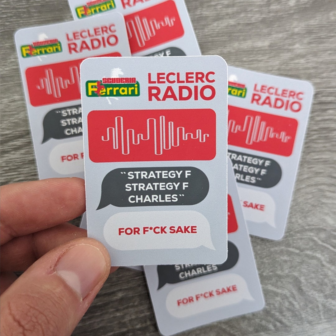 Formula 1 Charles Leclerc Radio Meme Stickers - Etsy