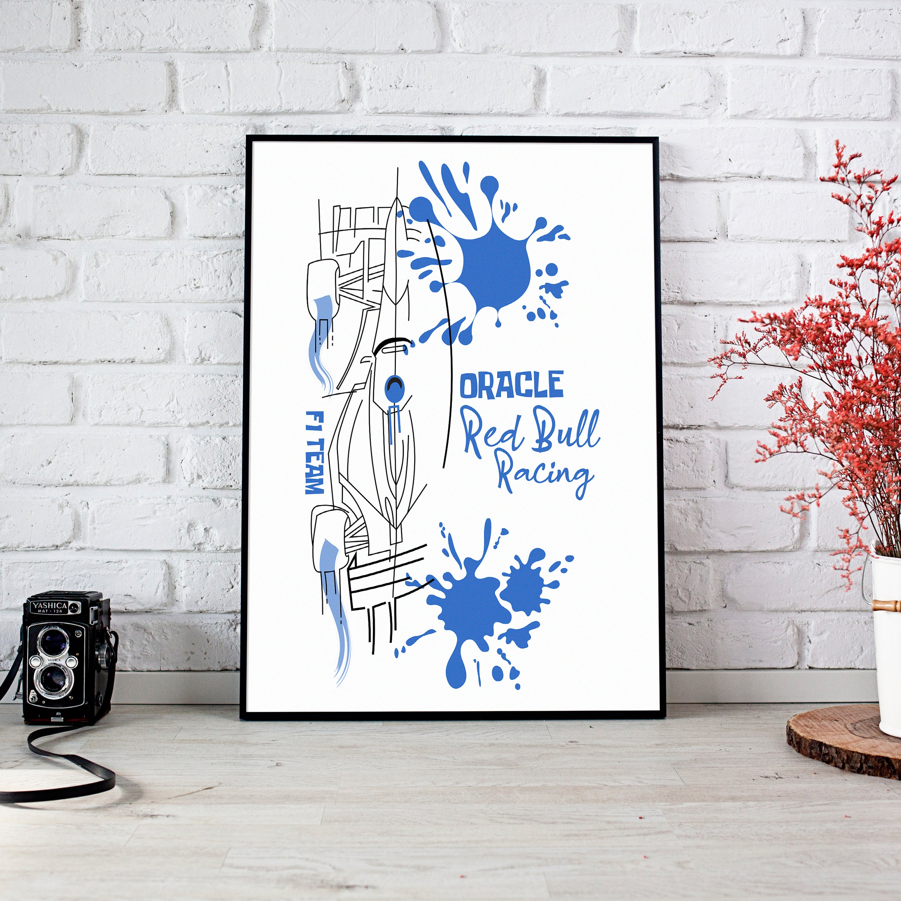 Formula 1 Red Bull Racing Poster, F1 Team Poster, Formula 1 Poster ...