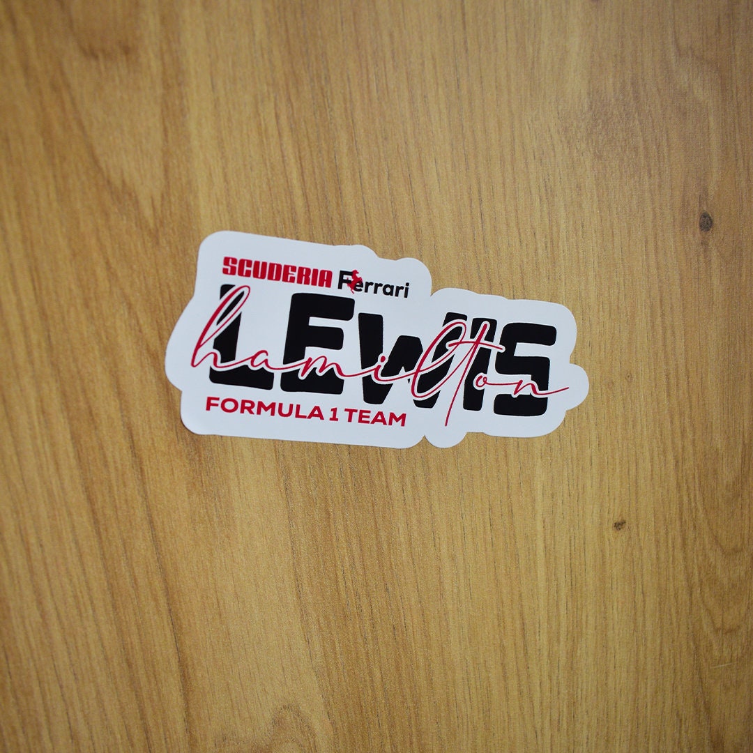 Lewis Hamilton F1 Ferrari Driver Sticker for Notebooks, Water Bottles ...
