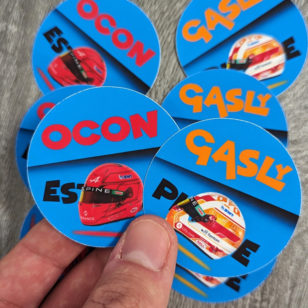 Alpine F1 Drivers, Pierre Gasly Formula 1 Sticker, Esteban Ocon Formula ...