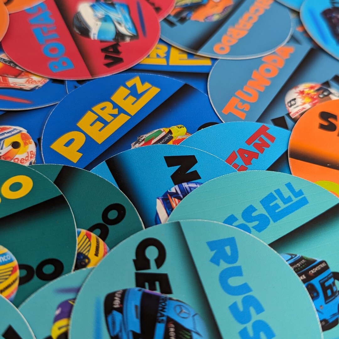 Formula 1 Stickers With All 20 Drivers 2024, F1 Stickers Pack, Lando ...