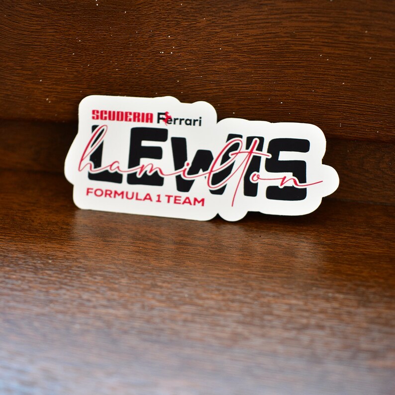 Lewis Hamilton F1 Ferrari Driver Sticker for Notebooks, Water Bottles ...