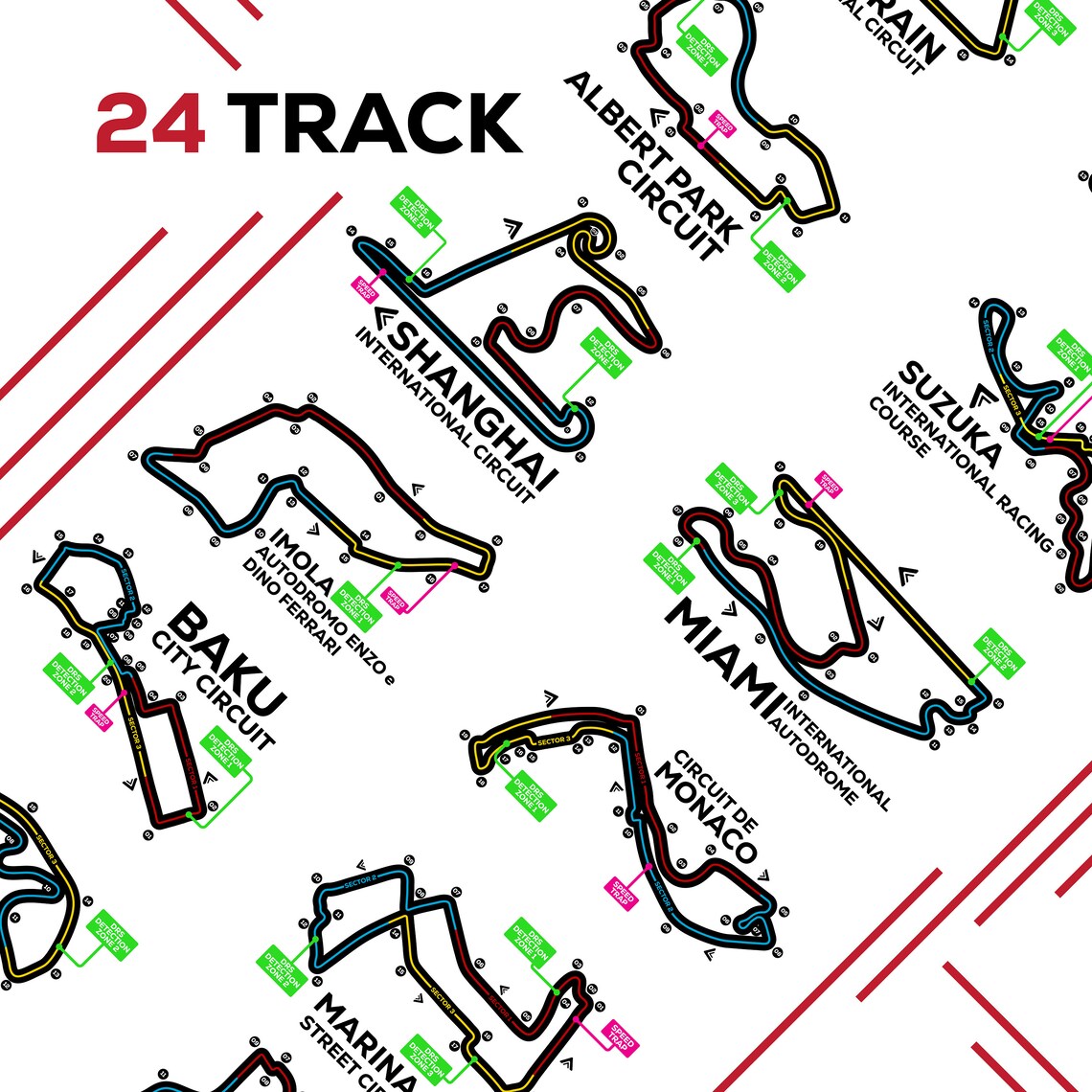 Gráficos Vectoriales De Circuito F1 2024 Gráficos Vectoriales De Pista