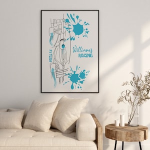 Formula 1 Williams Poster, F1 Team Poster, Formula 1 Poster, Formula 1 ...