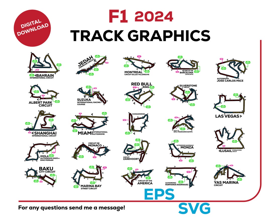 F1 2024 Circuit Vector Graphics Track Vector Graphics Svg Eps