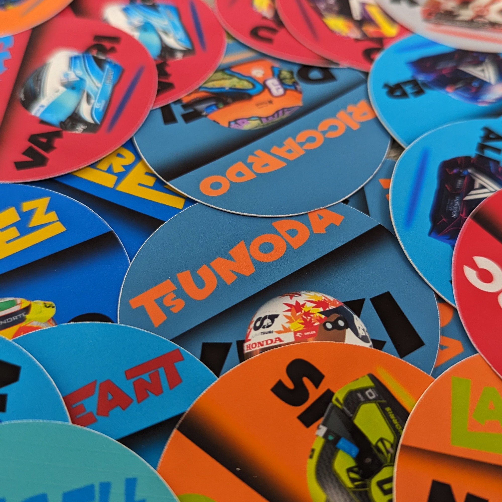 Formula 1 Stickers With All 20 Drivers 2024, F1 Stickers Pack, Lando ...