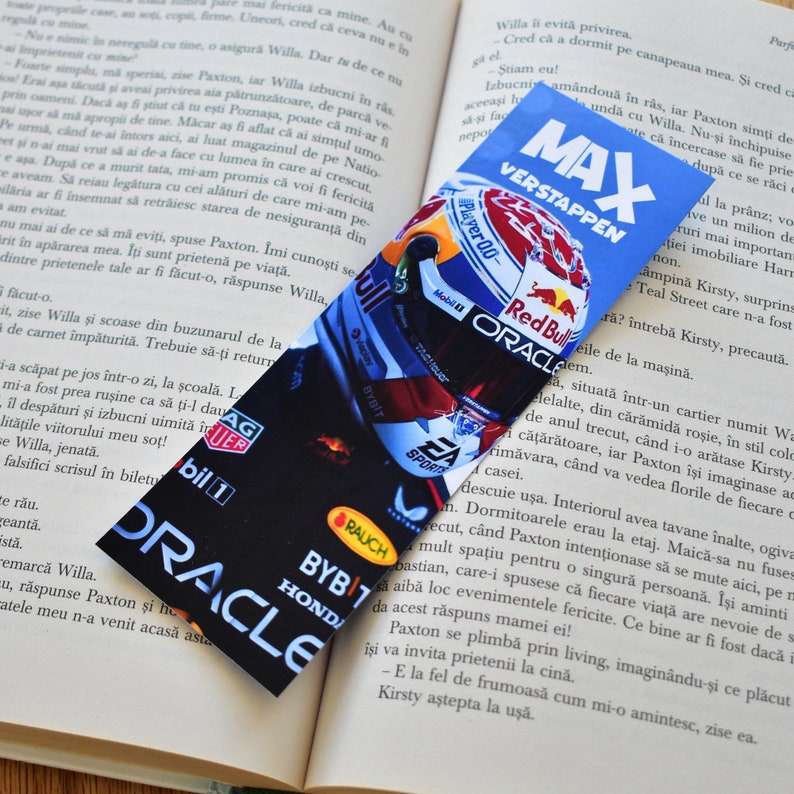 Formula 1 Bookmarks, Max Verstappen Bookmarks, F1 Driver Bookmark - Etsy