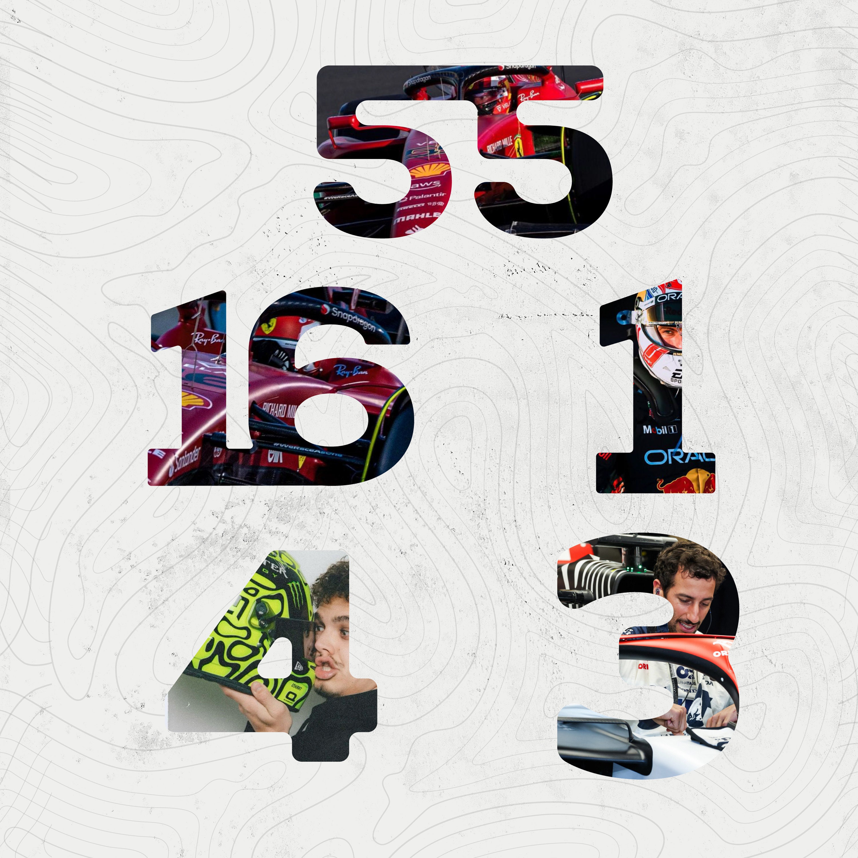 20 Formula 1 Driver Numbers, PNG File, All 20 Drivers 2024 - Etsy