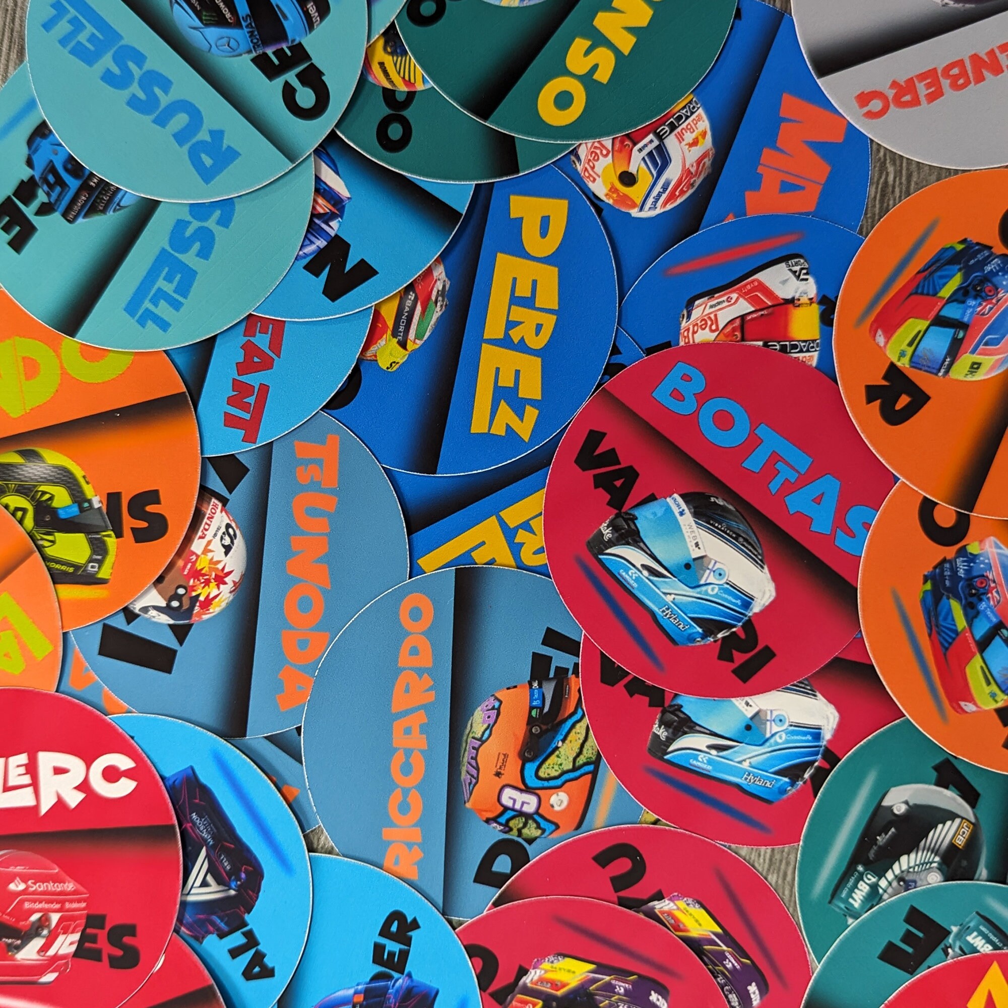 Formula 1 Stickers With All 20 Drivers 2024, F1 Stickers Pack, Lando ...