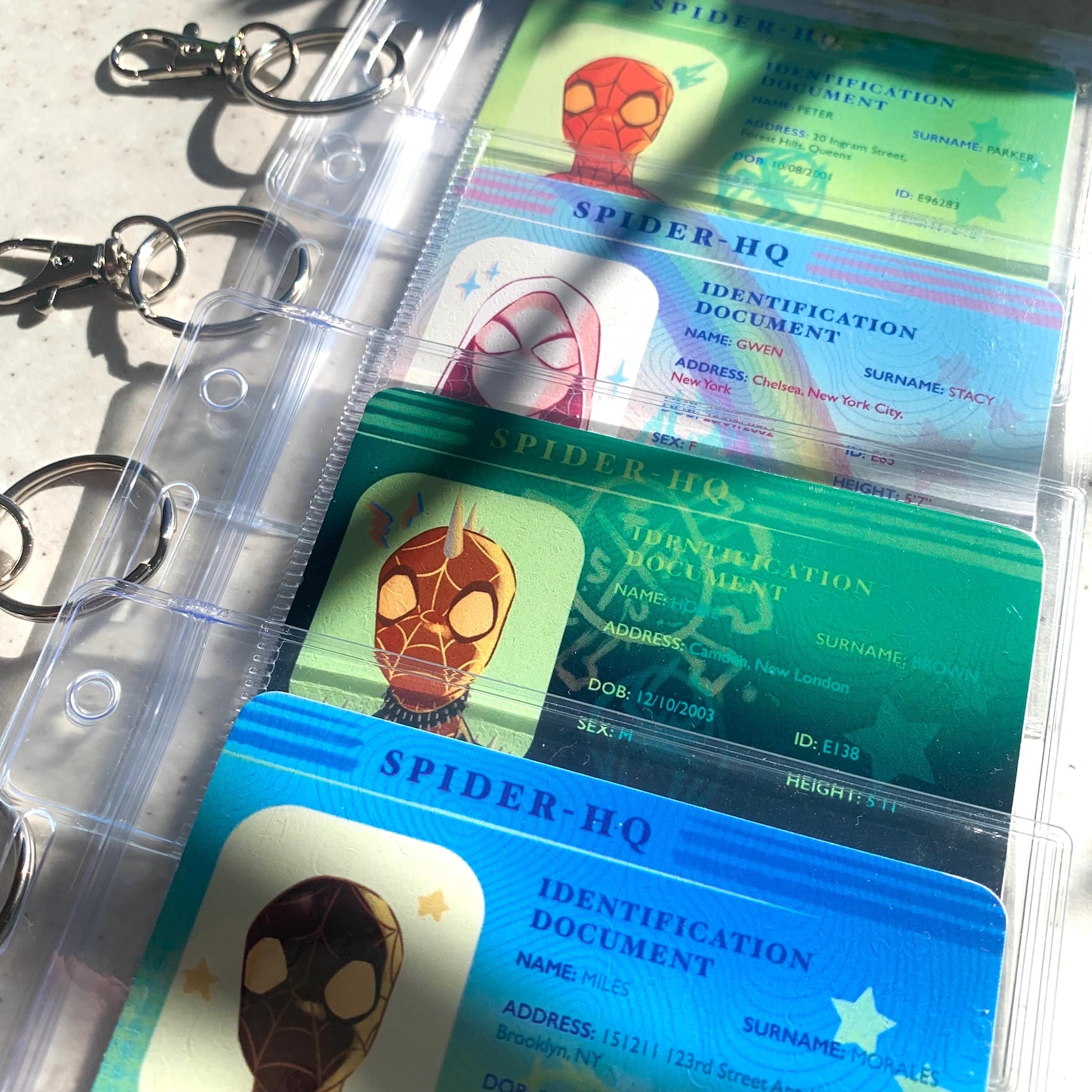 Spider-man Across the Spider-verse | Spider HQ ID Card Keychain - Etsy