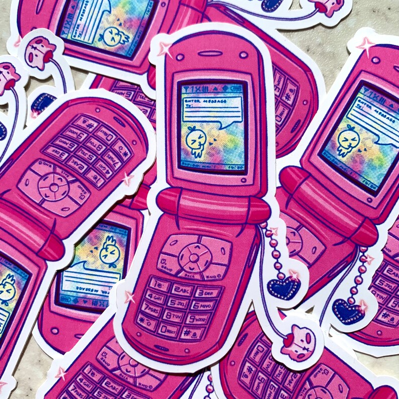Y2k Flip Phone | Sticker - Etsy