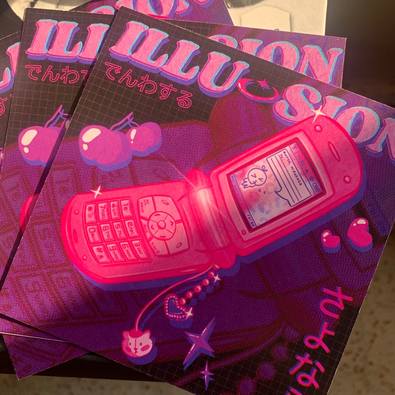 Y2k Flip Phone A5 Print - Etsy