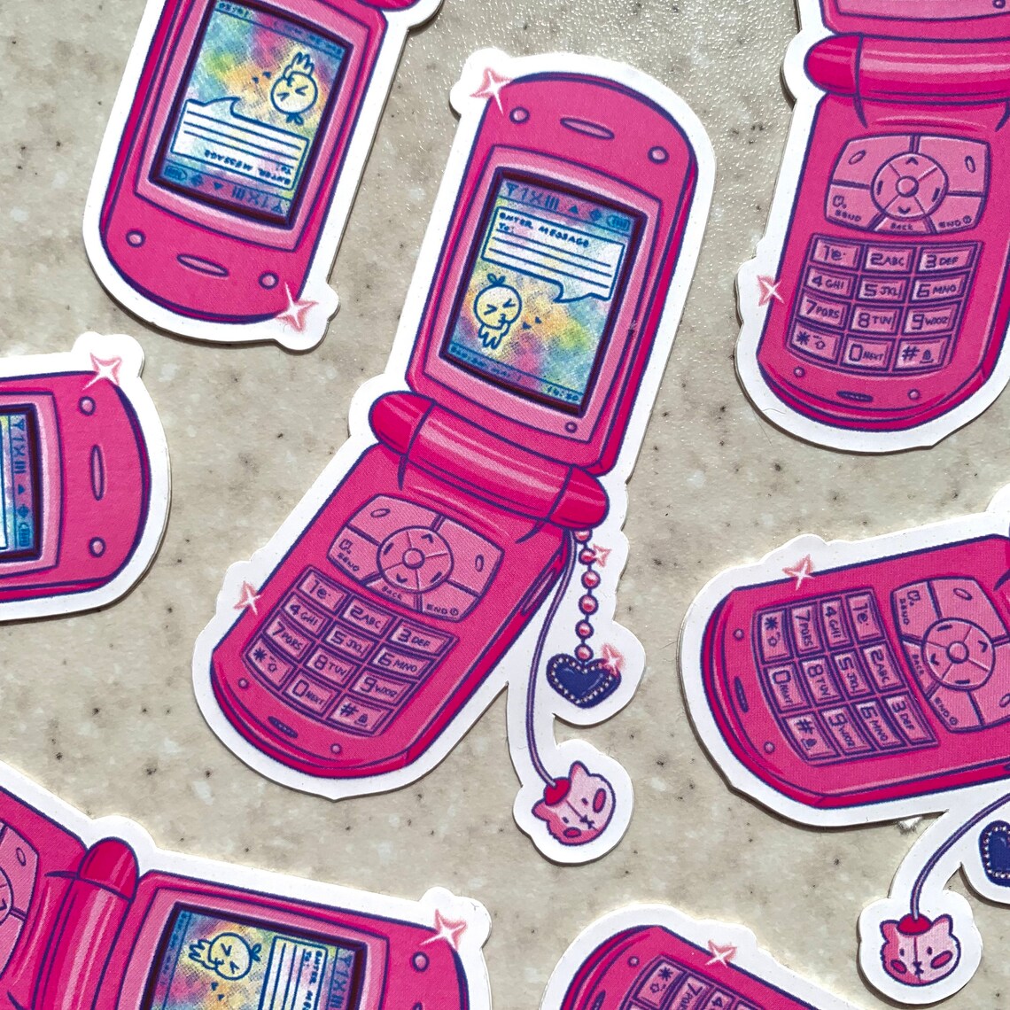 Y2k Flip Phone | Sticker - Etsy