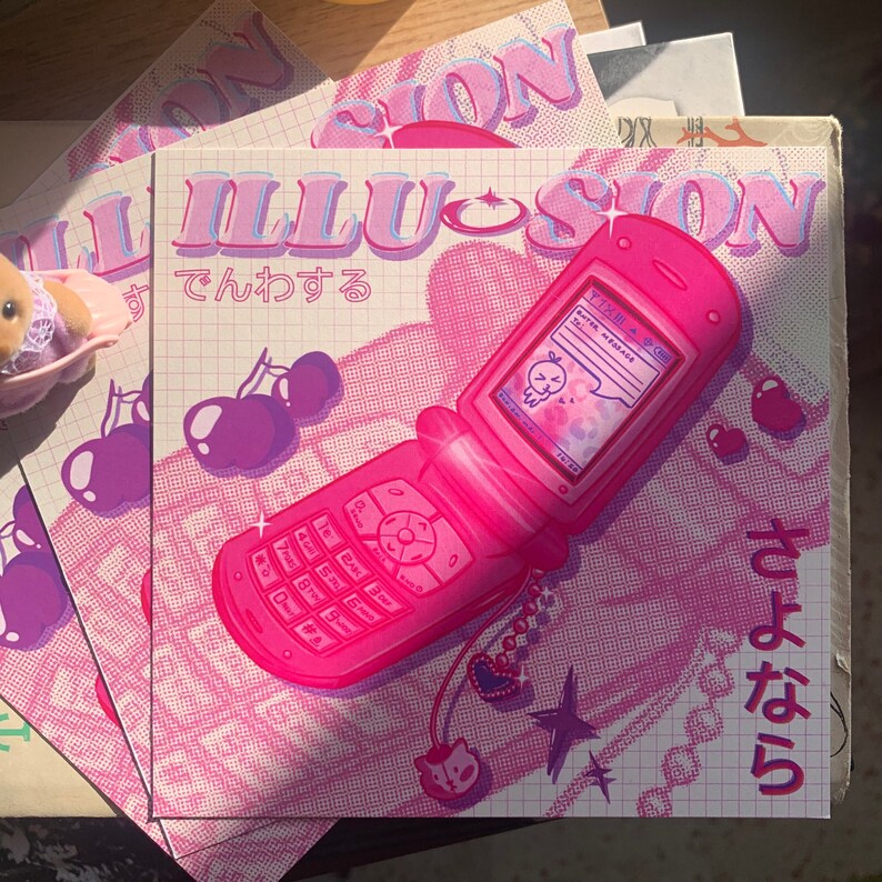 Y2k Flip Phone | A5 Print - Etsy