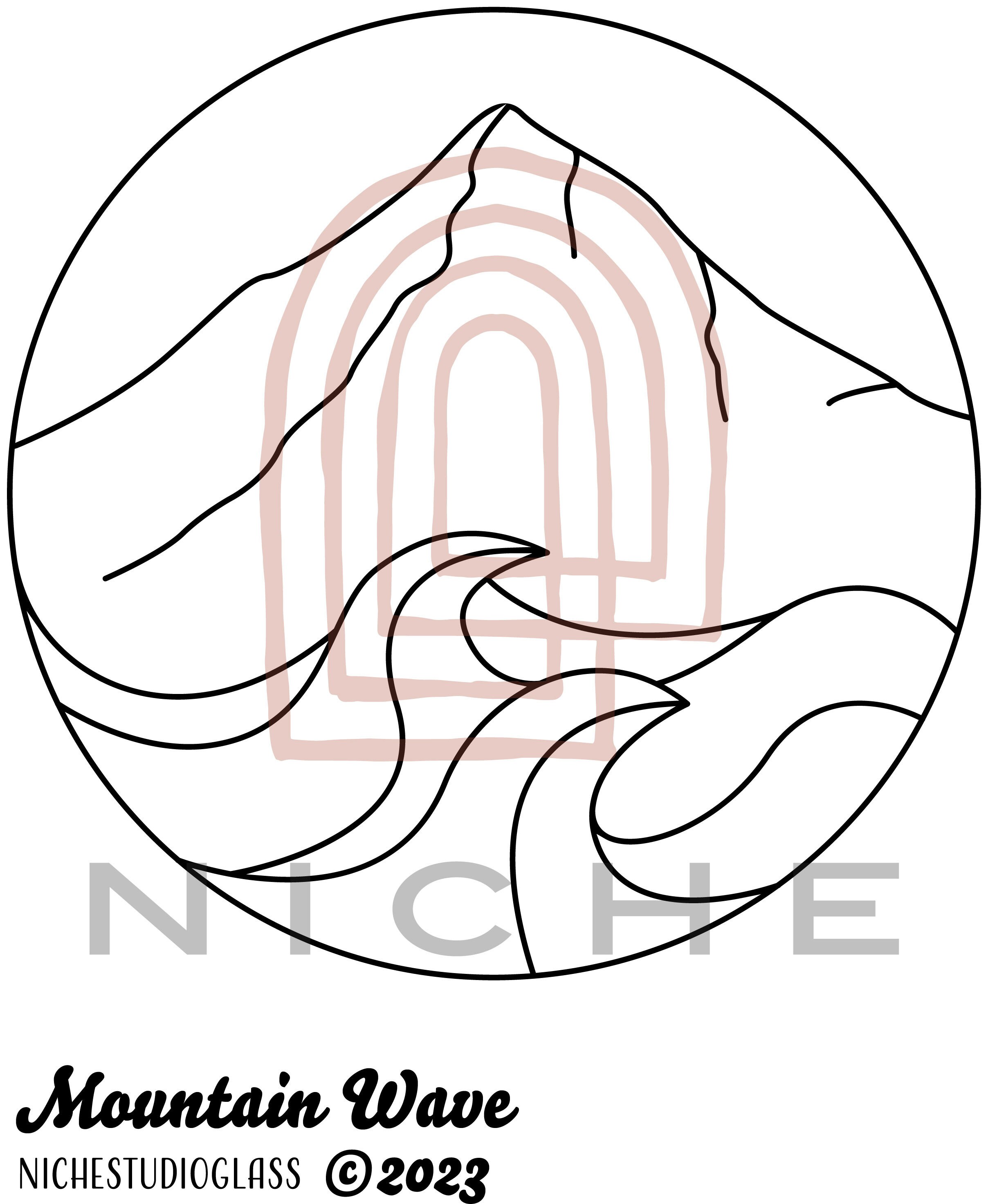 Mountain Wave Stained Glass Pattern PDF DOWNLOAD ONLY - Etsy