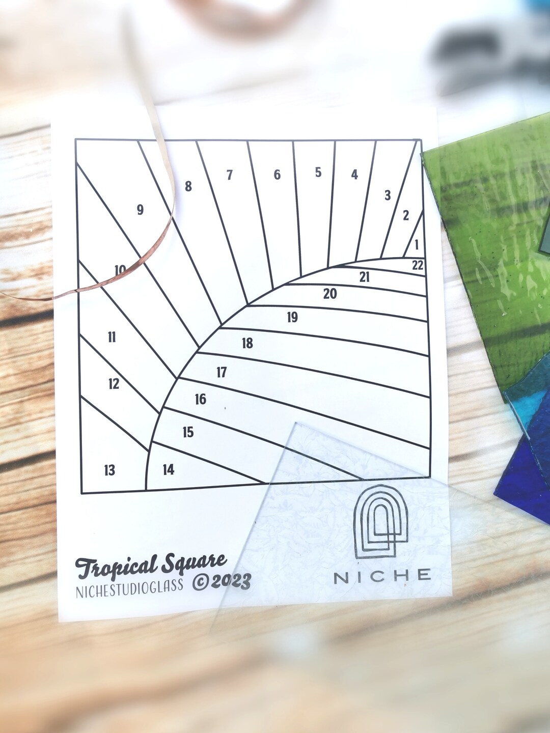 Tropical Square Stained Glass Pattern- PDF DOWNLOAD ONLY - Etsy