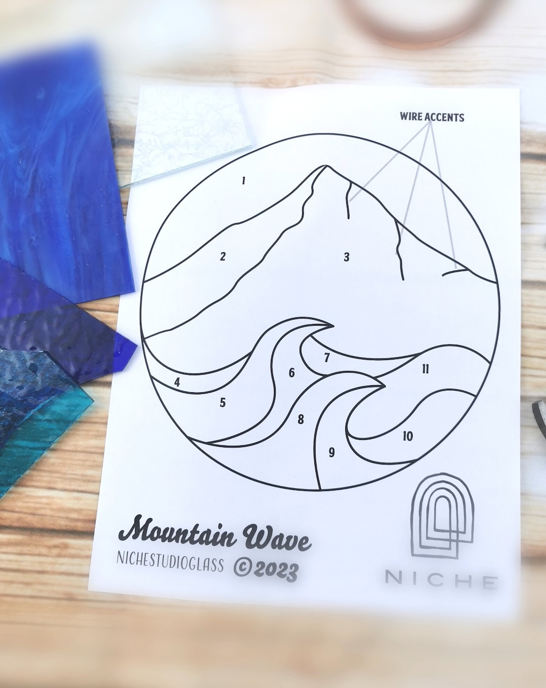 Mountain Wave Stained Glass Pattern PDF DOWNLOAD ONLY - Etsy